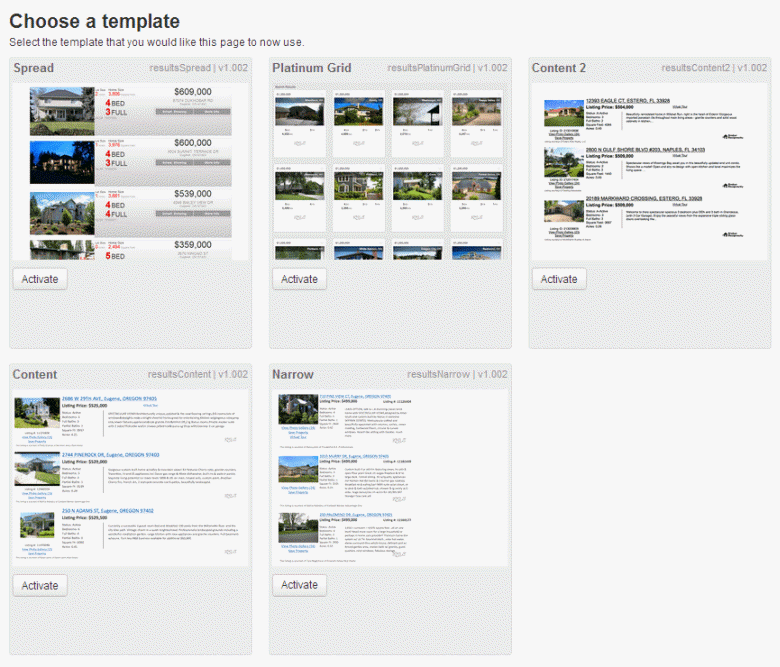 IDX Broker Platinum - Multiple Design (Layout) Options